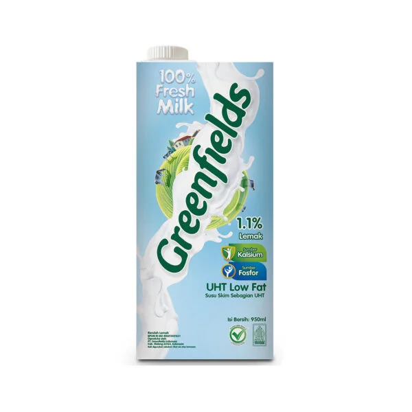 Greenfields UHT Low Fat Milk 950ml - Sedap Food Group